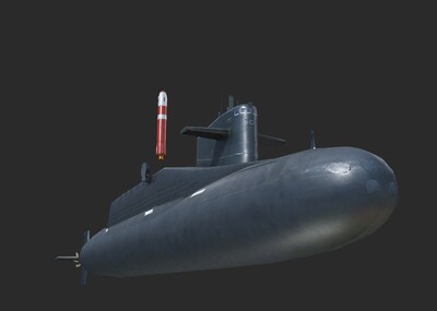 PBR 中国海军094型模型-潜艇模型库-3ds Max(.max)模型下载-cg模型网