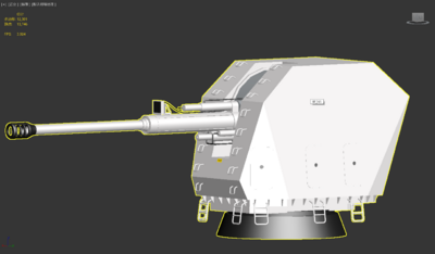055驱逐舰主炮（HPJ-45型130mm主炮）模型-火炮器械模型库-3ds Max(.max)模型下载-cg模型网