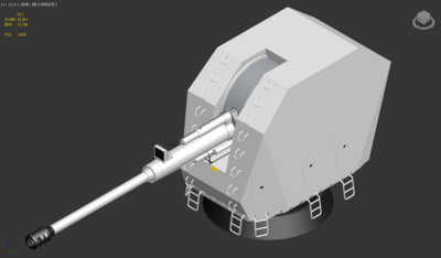 055驱逐舰主炮（HPJ-45型130mm主炮）模型-火炮器械模型库-3ds Max(.max)模型下载-cg模型网