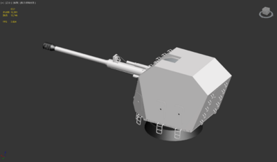 055驱逐舰主炮（HPJ-45型130mm主炮）模型-火炮器械模型库-3ds Max(.max)模型下载-cg模型网