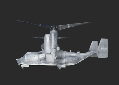 MV-22鱼鹰运输机 次时代简模 SV22 V-22 军用运模型-军用直升机模型库-3ds Max(.max)模型下载-cg模型网