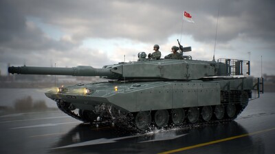 豹2SG主战坦克 含坦克兵模型-装甲车／坦克模型库-3ds Max(.max)模型下载-cg模型网