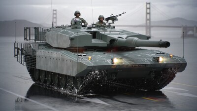 豹2SG主战坦克 含坦克兵模型-装甲车／坦克模型库-3ds Max(.max)模型下载-cg模型网