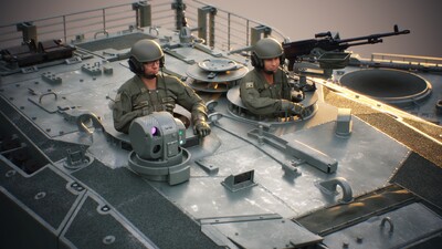 豹2SG主战坦克 含坦克兵模型-装甲车／坦克模型库-3ds Max(.max)模型下载-cg模型网