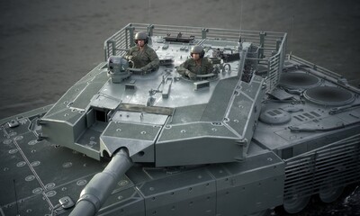 豹2SG主战坦克 含坦克兵模型-装甲车／坦克模型库-3ds Max(.max)模型下载-cg模型网