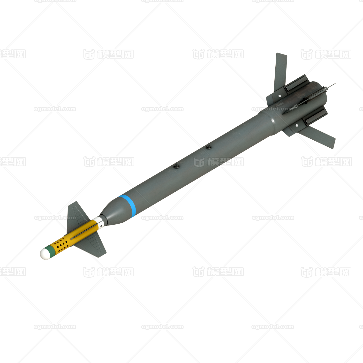 GBU-28 导弹模型-火炮器械模型库-3ds Max(.max)模型下载-cg模型网