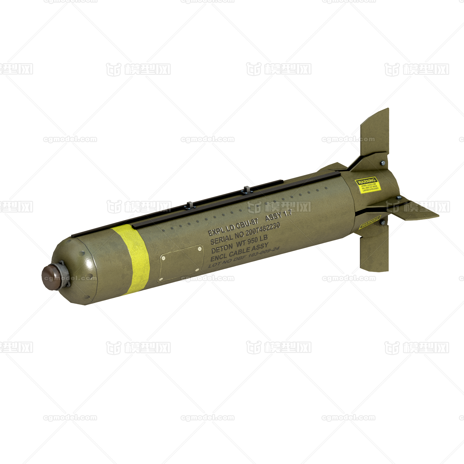 CBU-107 导弹模型-火炮器械模型库-3ds Max(.max)模型下载-cg模型网
