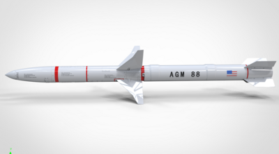 AGM-88反辐射导弹 AGM-88模型-火炮器械模型库-KeyShot(.bip/.ksp)模型下载-cg模型网