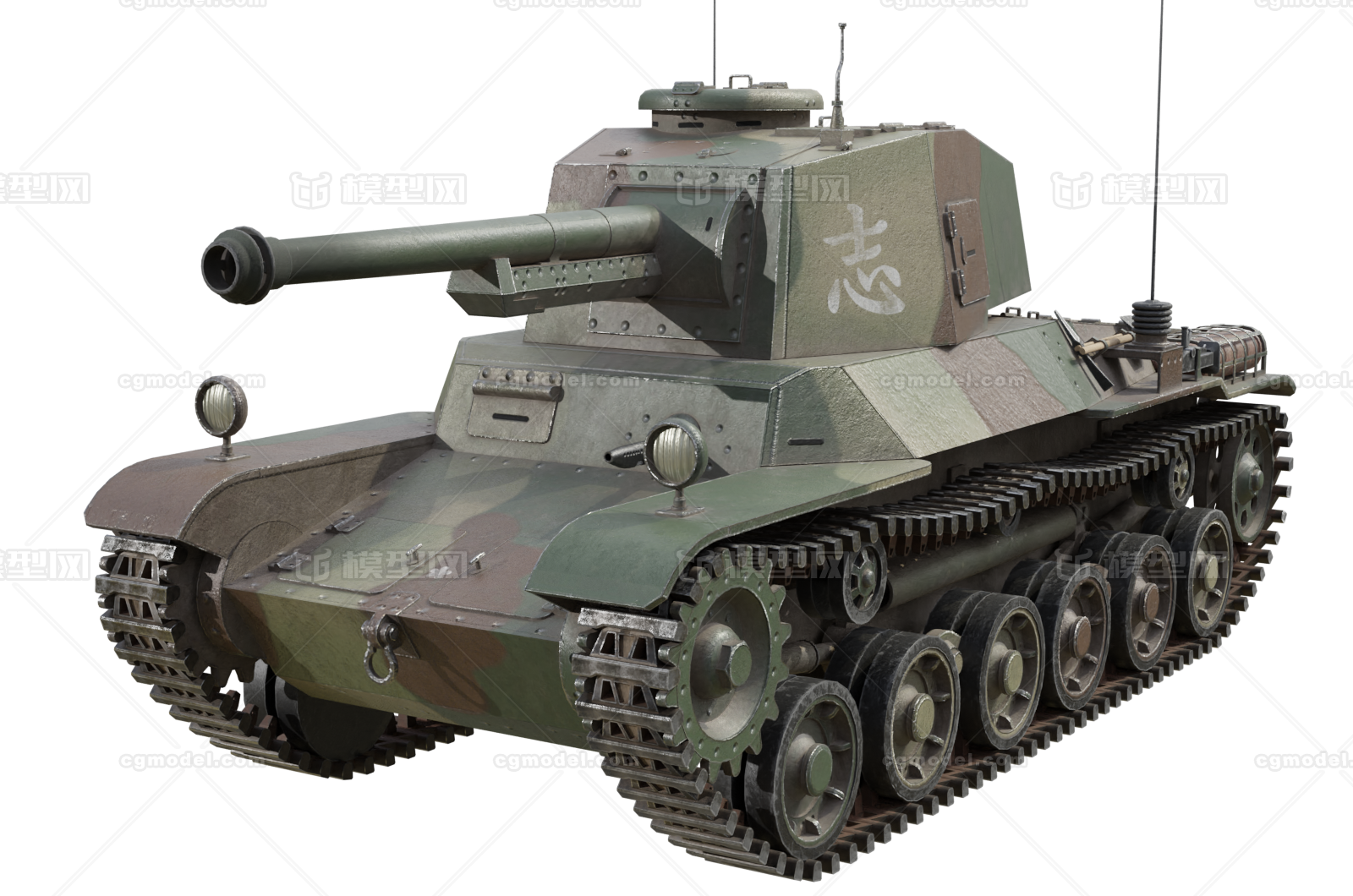 三式中型坦克 Type 3 Medium_其实我是DD作品_车辆装甲车／坦克车辆装甲车／坦克_cg模型网