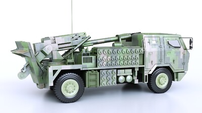 国产PCL-161 122毫米车载火炮模型-火炮器械模型库-3ds Max(.max)模型下载-cg模型网