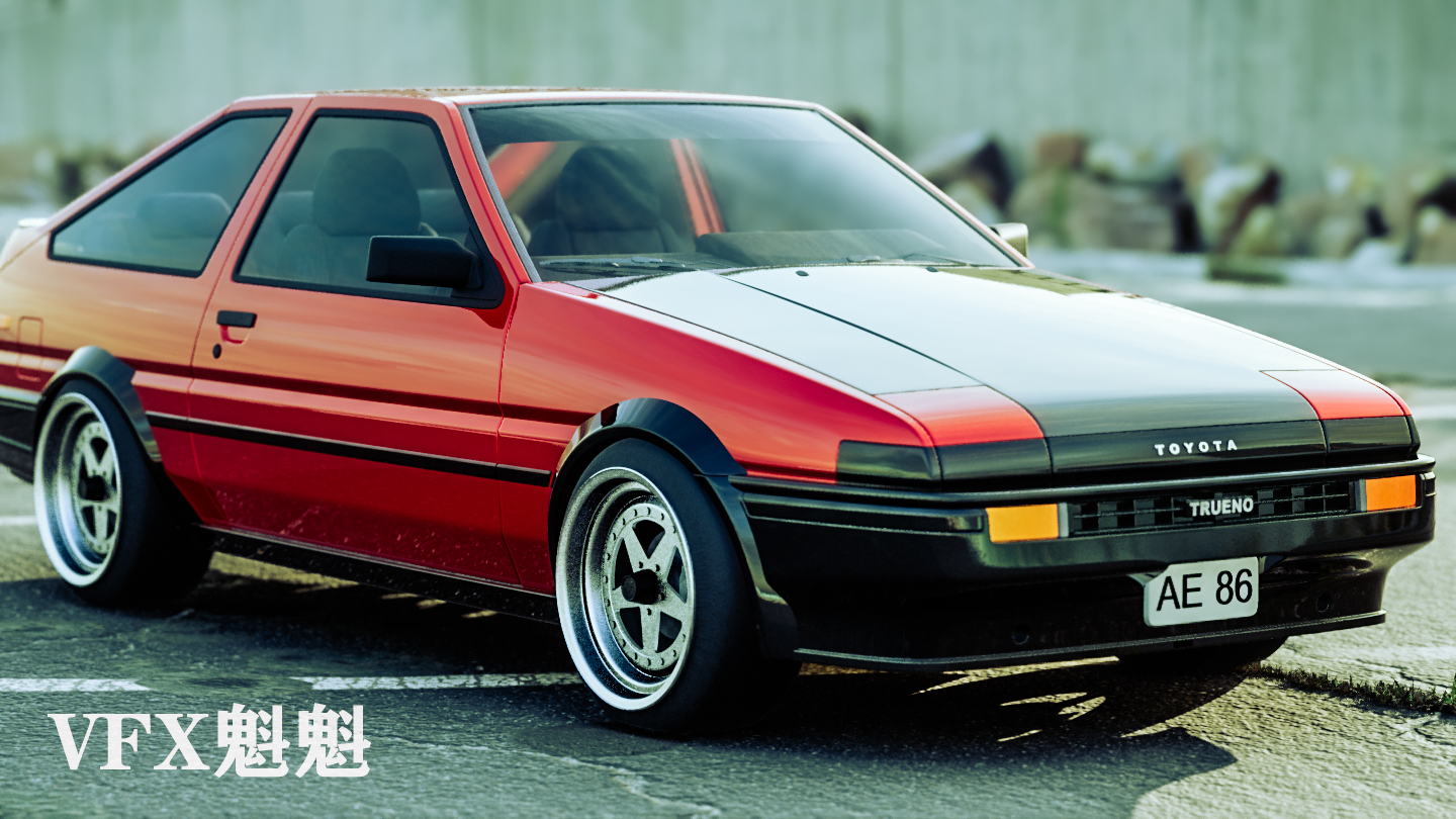 平时练习-AE86模型 - 游戏/影视/动画 - 作品模型 - CG模型网