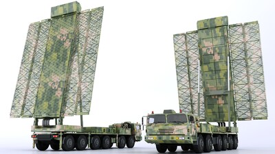 YLC-8E机动式UHF反隐身防空警戒雷达模型-装甲车／坦克模型库-3ds Max(.max)模型下载-cg模型网