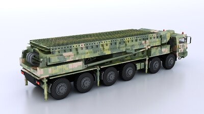 YLC-8E机动式UHF反隐身防空警戒雷达模型-装甲车／坦克模型库-3ds Max(.max)模型下载-cg模型网