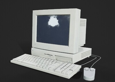 PBR 老式电脑模型-电脑设备模型库-Marmoset Toolbag(.tbscene/.tbmat)模型下载-cg模型网