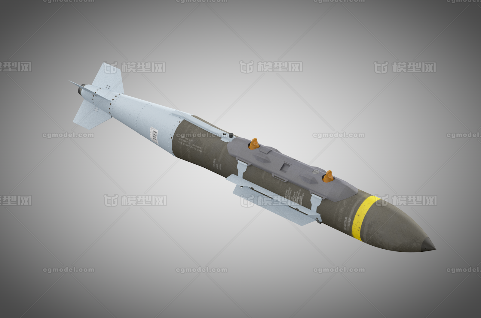 美制GBU-31型JDAM精确制导炸弹模型-火炮器械模型库-Cinema 4D(.c4d)模型下载-cg模型网