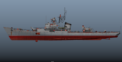 里加级护卫舰 Riga-class模型-军舰模型库-Maya(.ma/.mb)模型下载-cg模型网