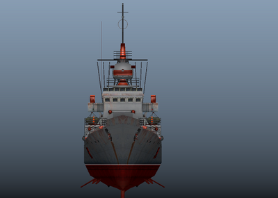 里加级护卫舰 Riga-class模型-军舰模型库-Maya(.ma/.mb)模型下载-cg模型网