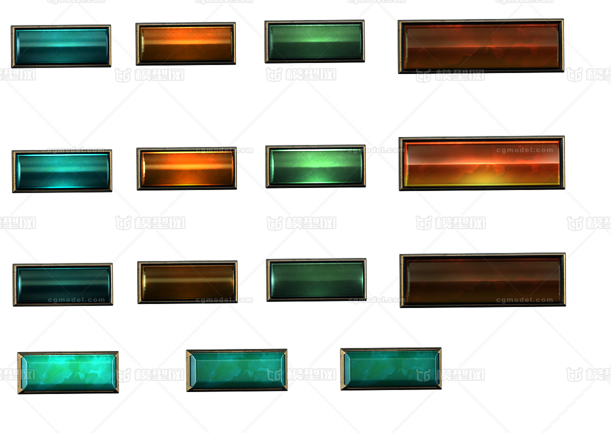 按钮，UI按钮，UI模型，复古UI,传奇UI,模型-其他模型库-3ds Max(.max)模型下载-cg模型网