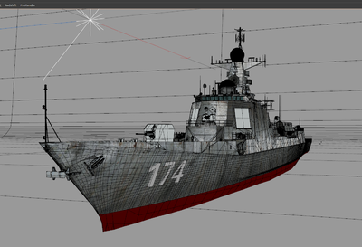 合肥舰052D型导弹驱逐舰模型-军舰模型库-OBJ(.obj/.mtl)模型下载-cg模型网