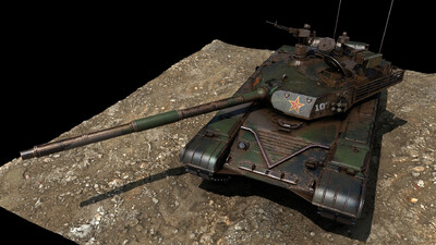 中国人民解放军ZTZ-98主战坦克模型-装甲车／坦克模型库-3ds Max(.max)模型下载-cg模型网