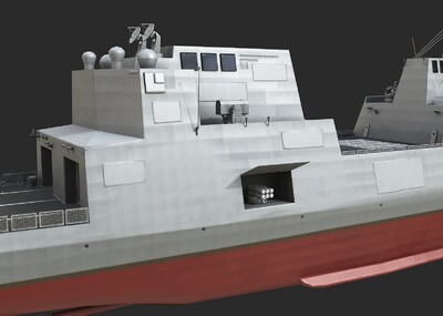 PBR【假想敌】美国海军 未来DDGX型_冰是沉默的水作品_船艇军舰_cg模型网