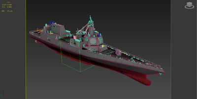 PBR【假想敌】美国海军 未来DDGX型驱逐舰模型-军舰模型库-OBJ(.obj/.mtl)模型下载-cg模型网