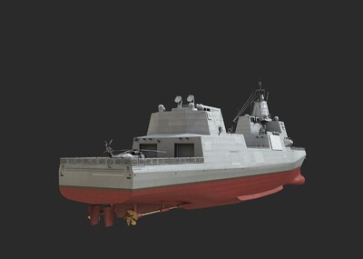 PBR【假想敌】美国海军 未来DDGX型_冰是沉默的水作品_船艇军舰_cg模型网