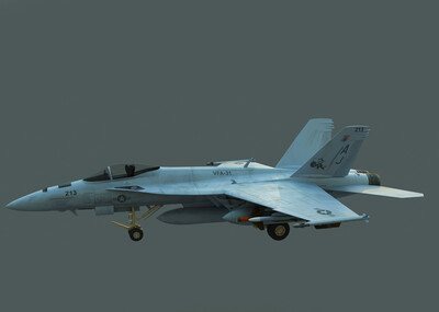 FA 18模型-军用飞机模型库-3ds Max(.max)模型下载-cg模型网