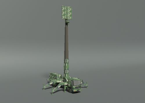 YLC-12中低空多功能雷达模型-其他器械模型库-3ds Max(.max)模型下载-cg模型网