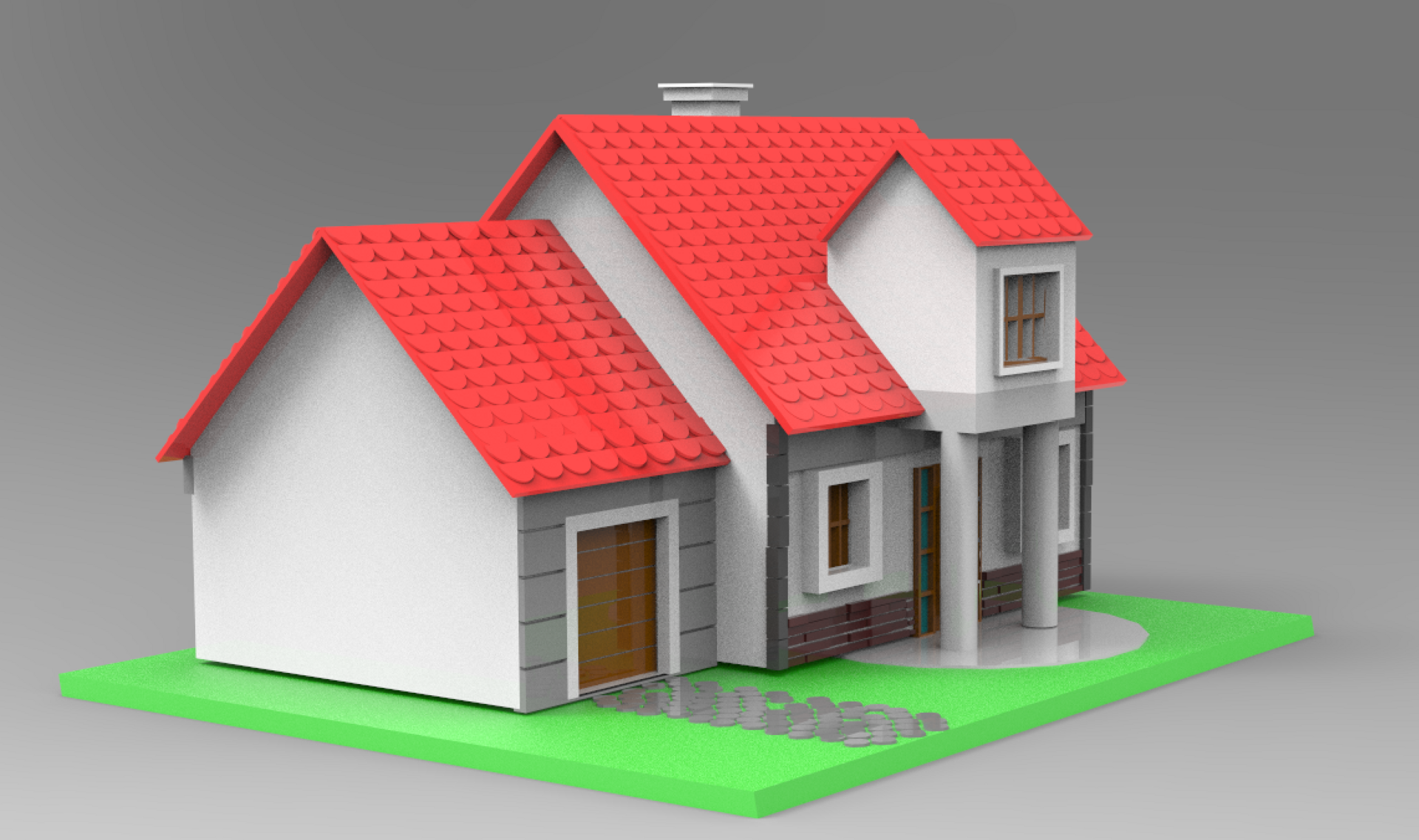 新手小房子模型 - 场景/空间/建筑 - 作品模型 - CG模型网