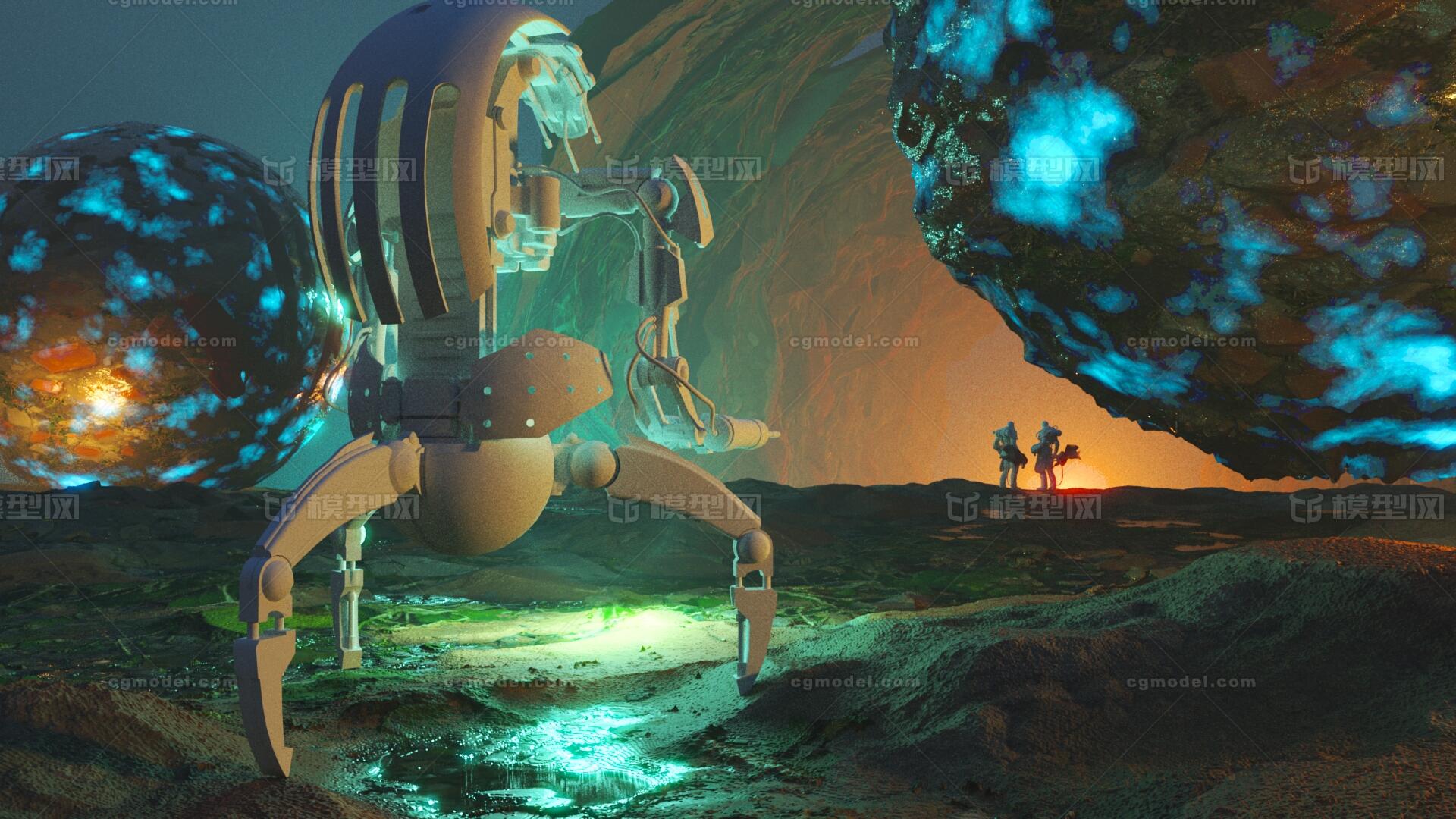 科幻场景 外太空 星球大战 概念设计_bsb007作品_场景科幻场景场景科幻场景_cg模型网