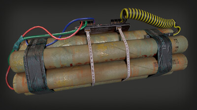 次世代写实C4炸弹模型模型-其他器械模型库-3ds Max(.max)模型下载-cg模型网