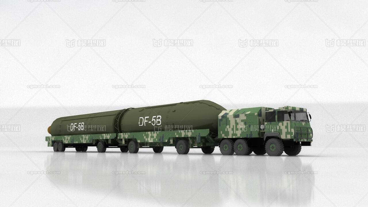 写实DF-5B 运载车模型-装甲车／坦克模型库-3ds Max(.max)模型下载-cg模型网