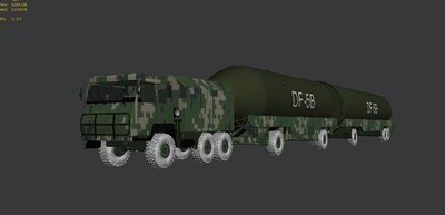 写实DF-5B 运载车模型-装甲车／坦克模型库-3ds Max(.max)模型下载-cg模型网