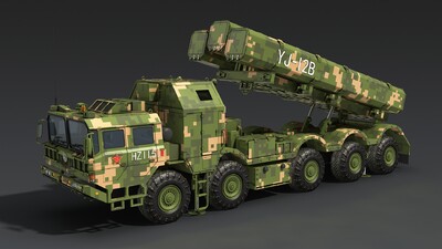 鹰击12B YJ12B模型-装甲车／坦克模型库-3ds Max(.max)模型下载-cg模型网