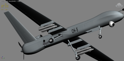 彩虹5 CH-5模型-无人机模型库-3ds Max(.max)模型下载-cg模型网