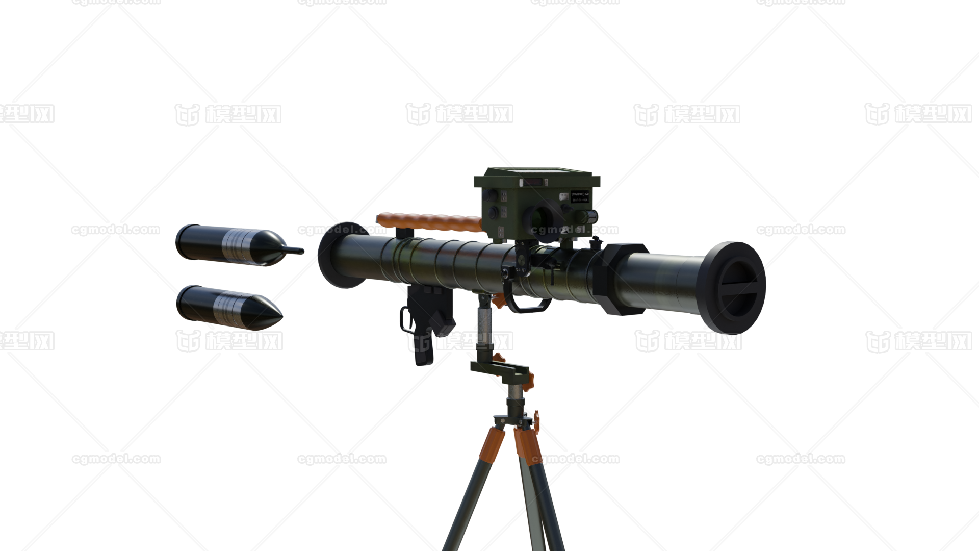 PF98式120毫米反坦克火箭筒 破甲弹模型-火炮器械模型库-3ds Max(.max)模型下载-cg模型网