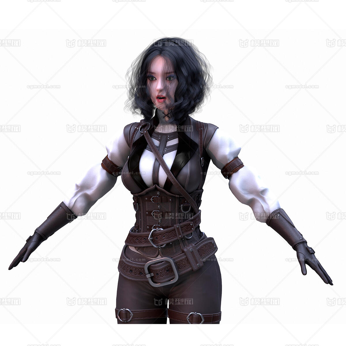 科幻女机器人（带绑定） 科幻女飞行员模型 机器人／机甲模型库 3ds Max Max 模型下载 Cg模型网