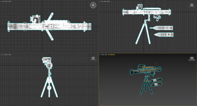 PF98式120毫米反坦克火箭筒 破甲弹模型-火炮器械模型库-3ds Max(.max)模型下载-cg模型网