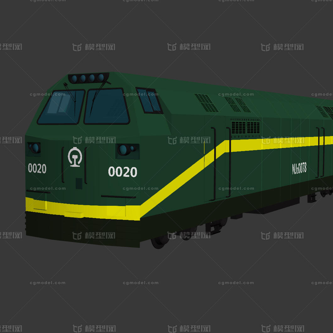 C38AChe 青藏火车模型-火车/轨道车模型库-3ds Max(.max)模型下载-cg模型网