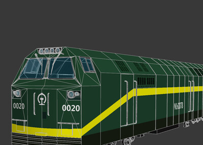 C38AChe 青藏火车模型-火车/轨道车模型库-3ds Max(.max)模型下载-cg模型网