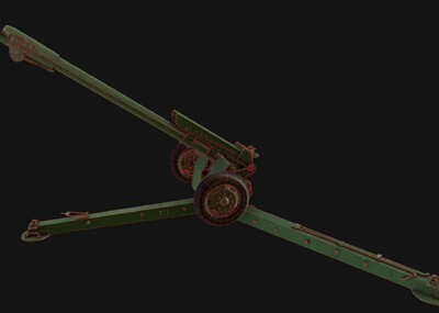 PL96式122毫米榴弹炮 中国PL-96式122毫米牵引式模型-火炮器械模型库-3ds Max(.max)模型下载-cg模型网