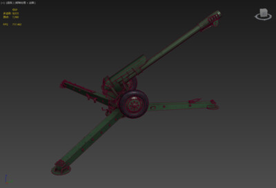 PL96式122毫米榴弹炮 中国PL-96式122毫米牵引式模型-火炮器械模型库-3ds Max(.max)模型下载-cg模型网