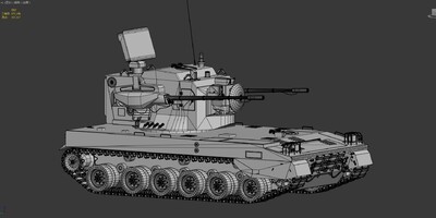 PBR PGZ-07自行高炮模型-装甲车／坦克模型库-FBX(.fbx)模型下载-cg模型网