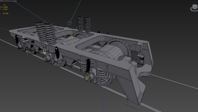 HXD3D机车转向架模型-车辆部件模型库-3ds Max(.max)模型下载-cg模型网