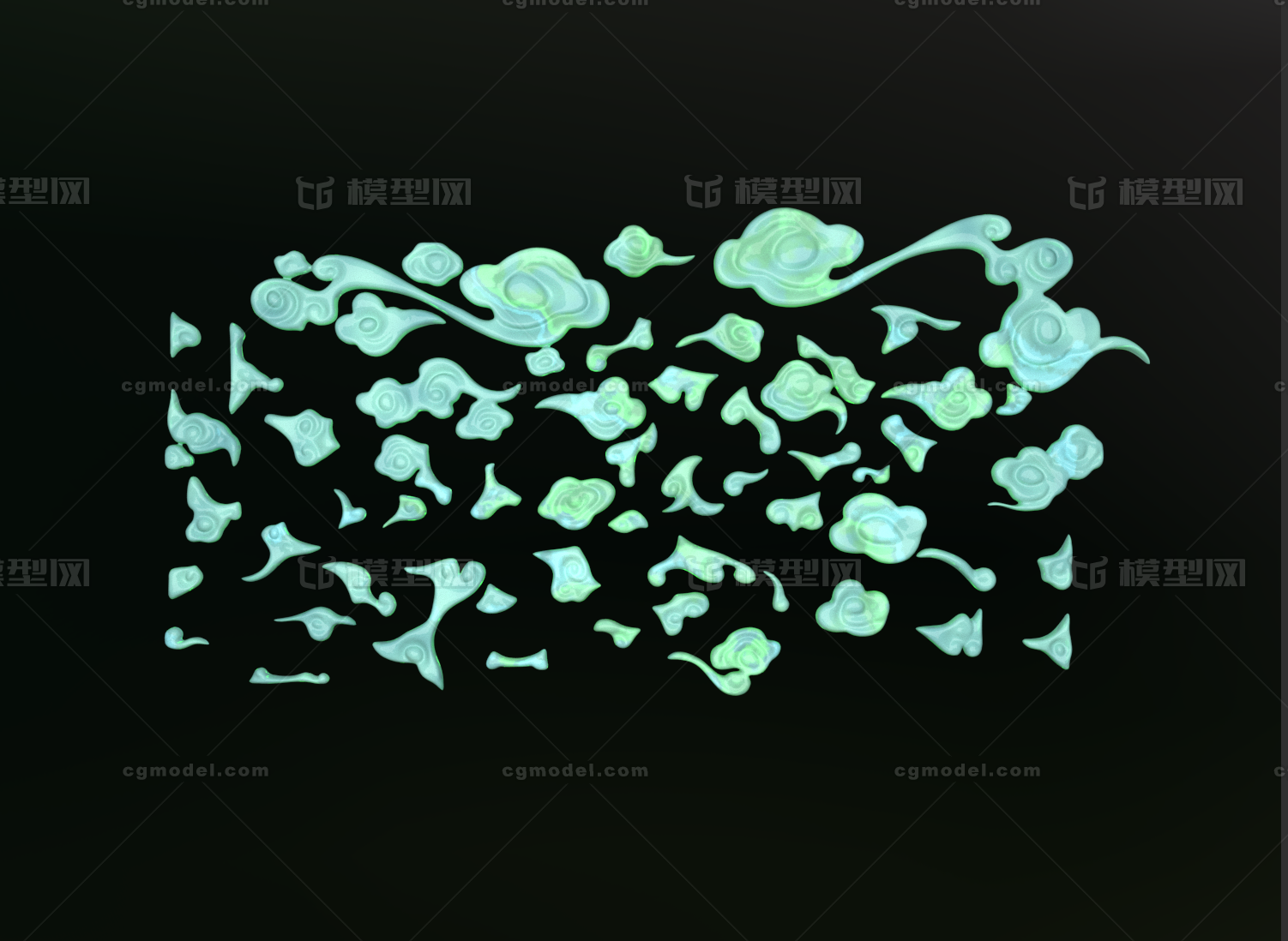 3DMAX祥云玉石雕塑下载 云朵3D图下载模型-其他模型库-3ds Max(.max)模型下载-cg模型网