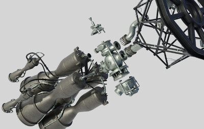 RD-108 火箭发动机模型-其他航天设施模型库-Blender(.blend)模型下载-cg模型网