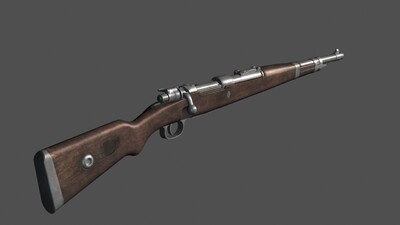 98k 步枪 次世代步枪模型-火炮器械模型库-3ds Max(.max)模型下载-cg模型网