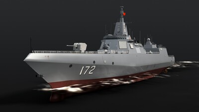 055驱逐舰 055型驱逐舰模型-军舰模型库-OBJ(.obj/.mtl)模型下载-cg模型网