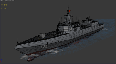 055驱逐舰 055型驱逐舰模型-军舰模型库-OBJ(.obj/.mtl)模型下载-cg模型网